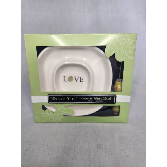 Kate Aspen | Dining | New Love Olive Serving Dish Spreader Ceramic Kate ...